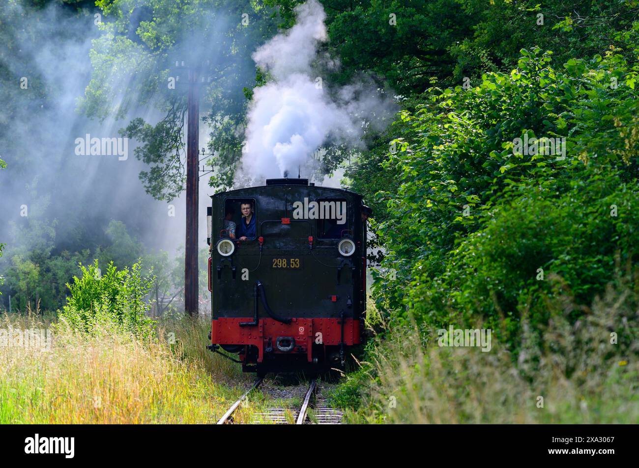 steyr, austria, 02 june 2024, vintage steam locomotive 298.53 at the ...
