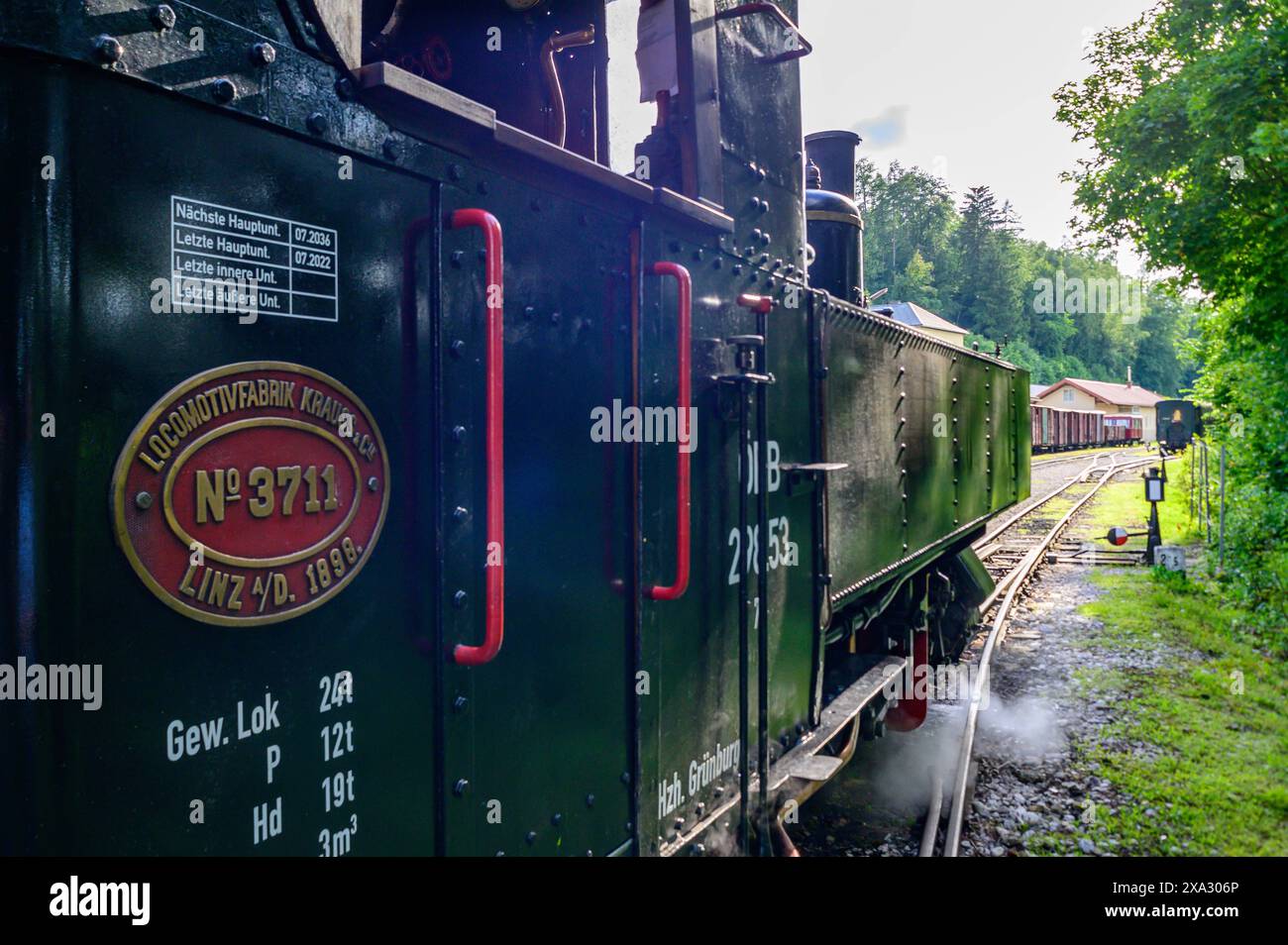 steyr, austria, 02 june 2024, wagon of the museum train steyrtalbahn ...