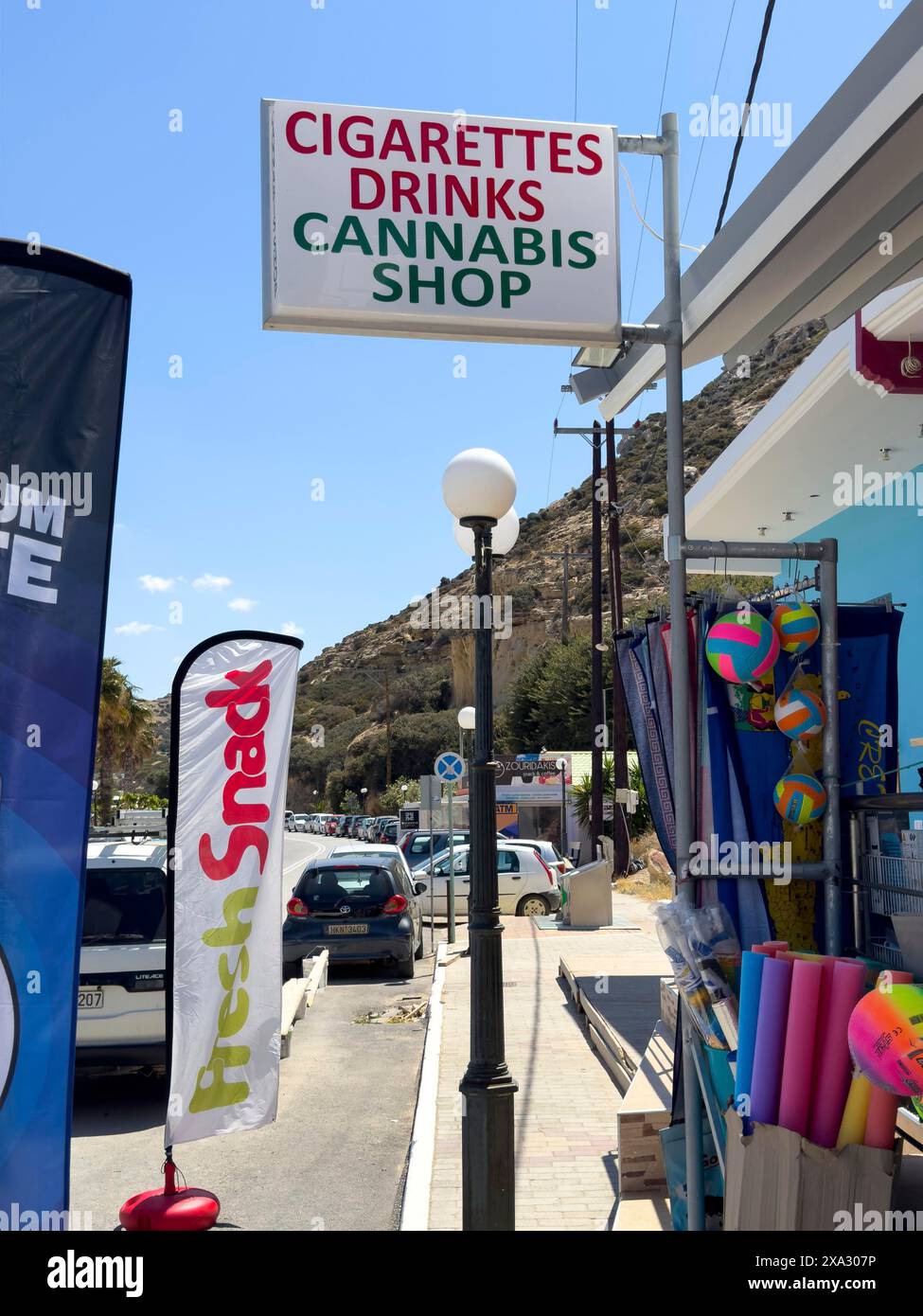 Sign advertising sign advertising at souvenir shop with lettering ...