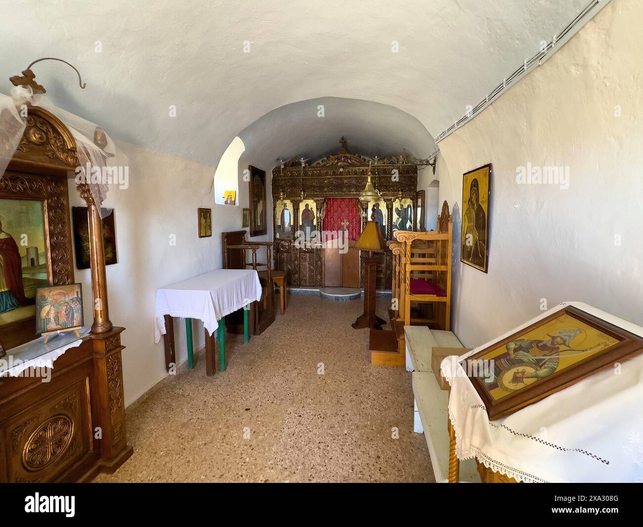 Interior small greek orthodox chapel hi-res stock photography and ...