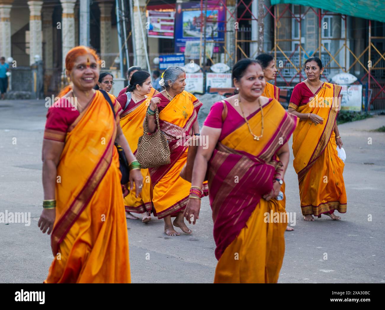 Udupi, INDIA - December 27, 2024 : Unidentified Indian women wearing ...