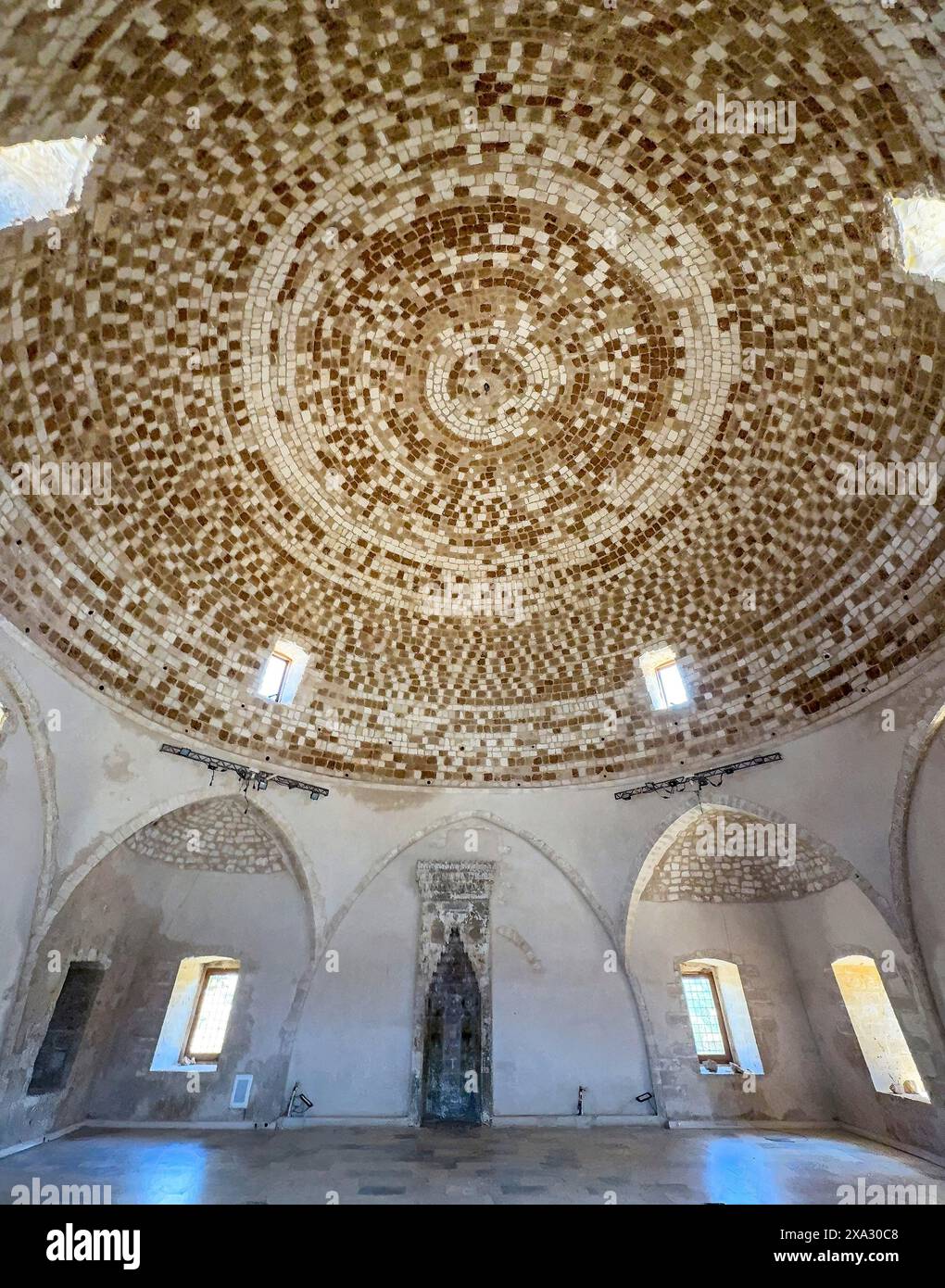 View of interior of domed building former Sultan Ibrahim Mosque with ...