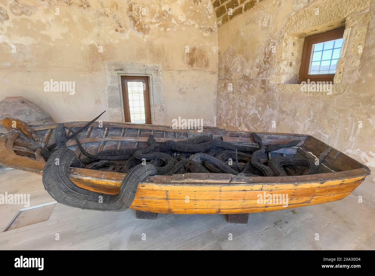 Wooden boat with seven snakes hi-res stock photography and images - Alamy