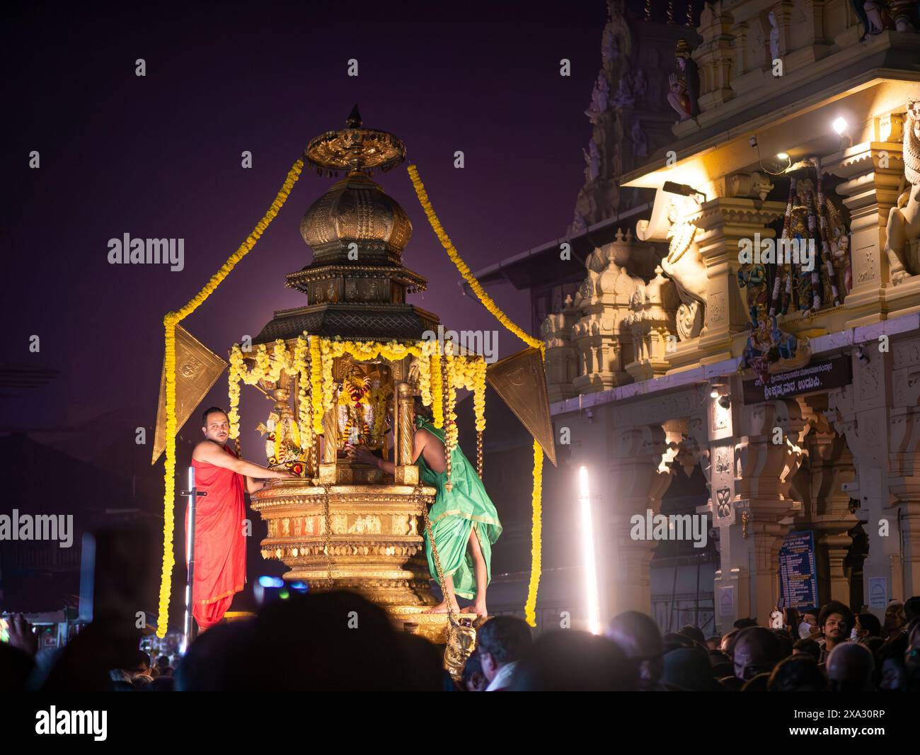 Udupi, INDIA - December 26, 2024 : Krishna temple rath yatra where ...