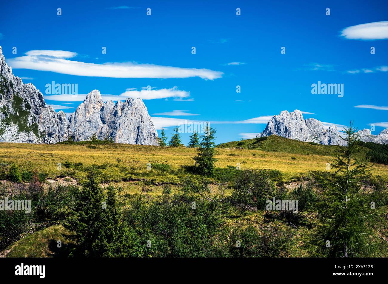 Eastern Dolomites. Sappada, Olbe Lakes. Breathtaking view of the upper ...