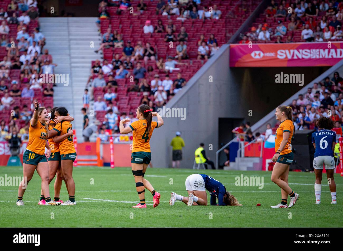 Madrid, Madrid, Spain. 2nd June, 2024. Australia players (from L to R ...