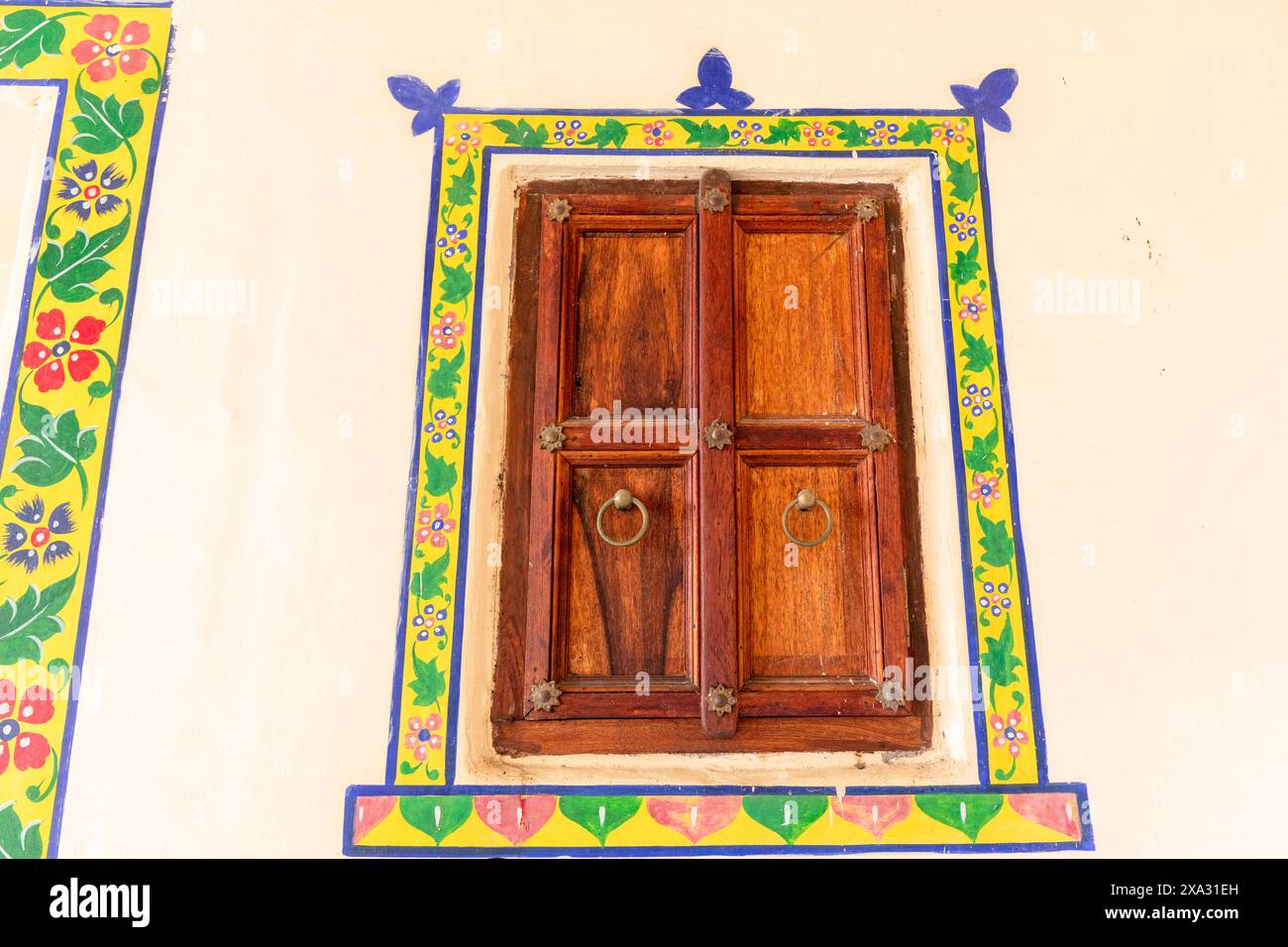 Painted Mural Inside The City Palace, Udaipur, Rajasthan, India, South ...