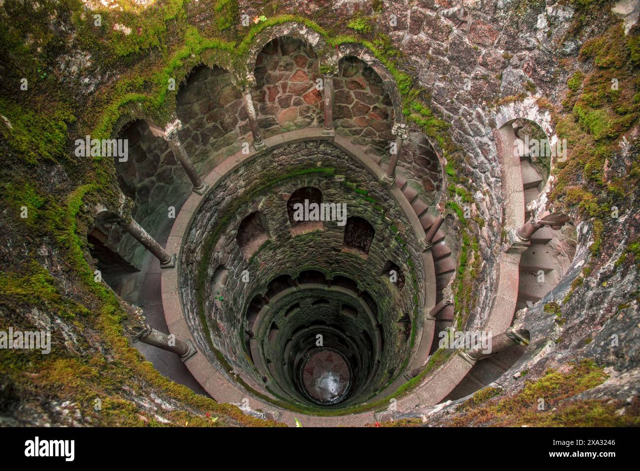 The Beautiful Initiation Well at Quinta da Regaleira - Sintra, Portugal ...