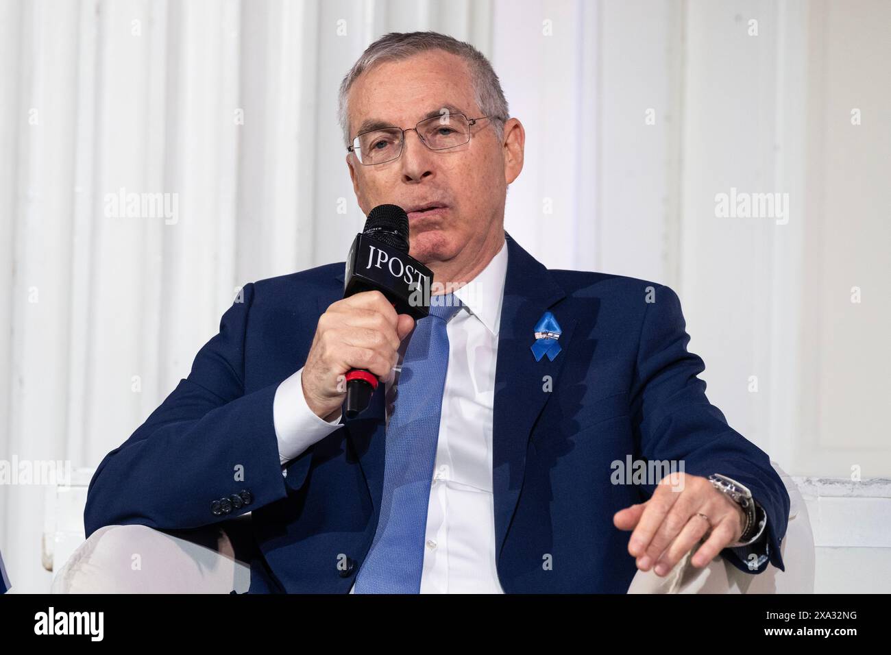 Israeli Ambassador to the US Michael Herzog speaks during interview ...