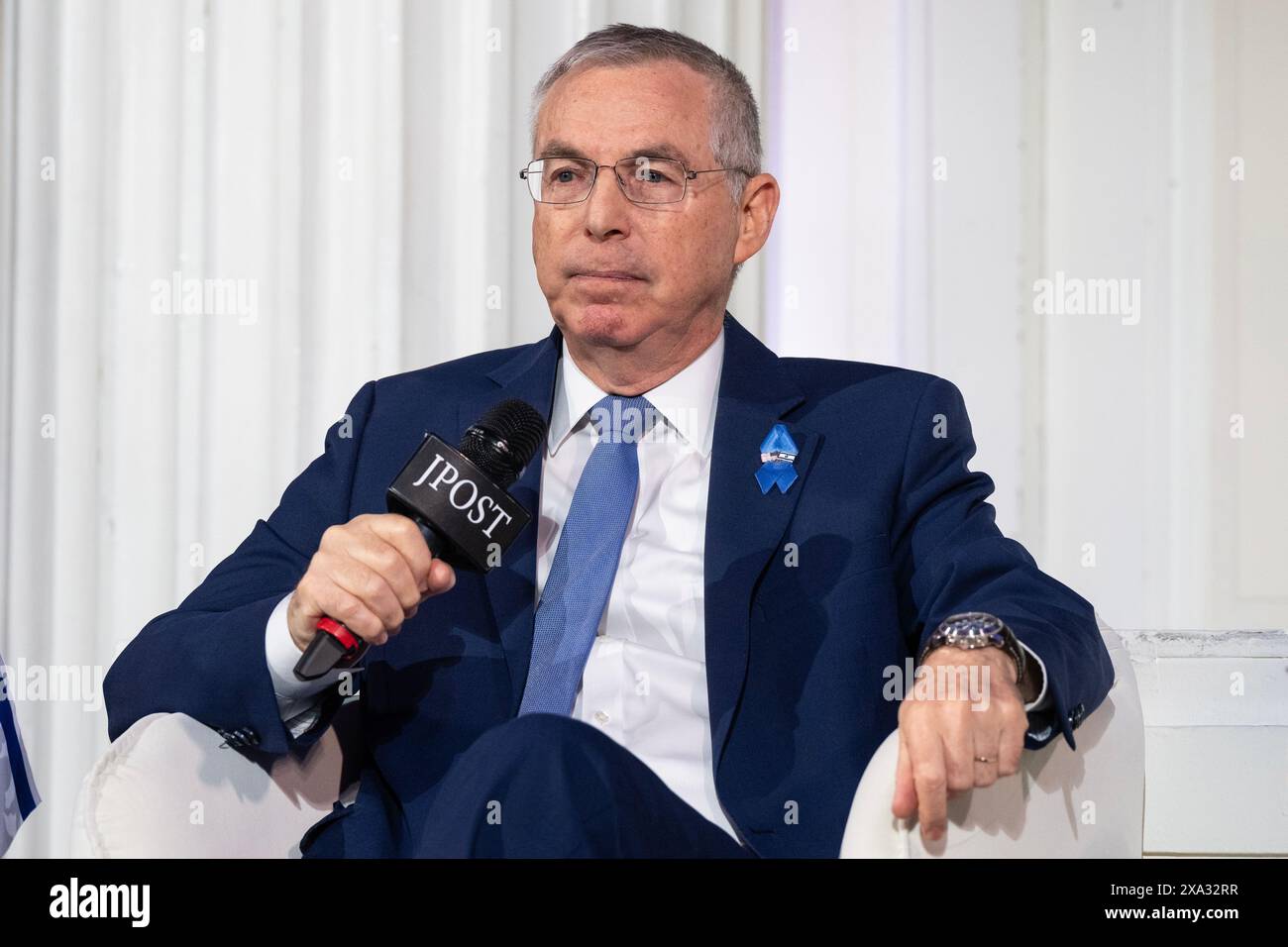 Israeli Ambassador to the US Michael Herzog speaks during interview ...