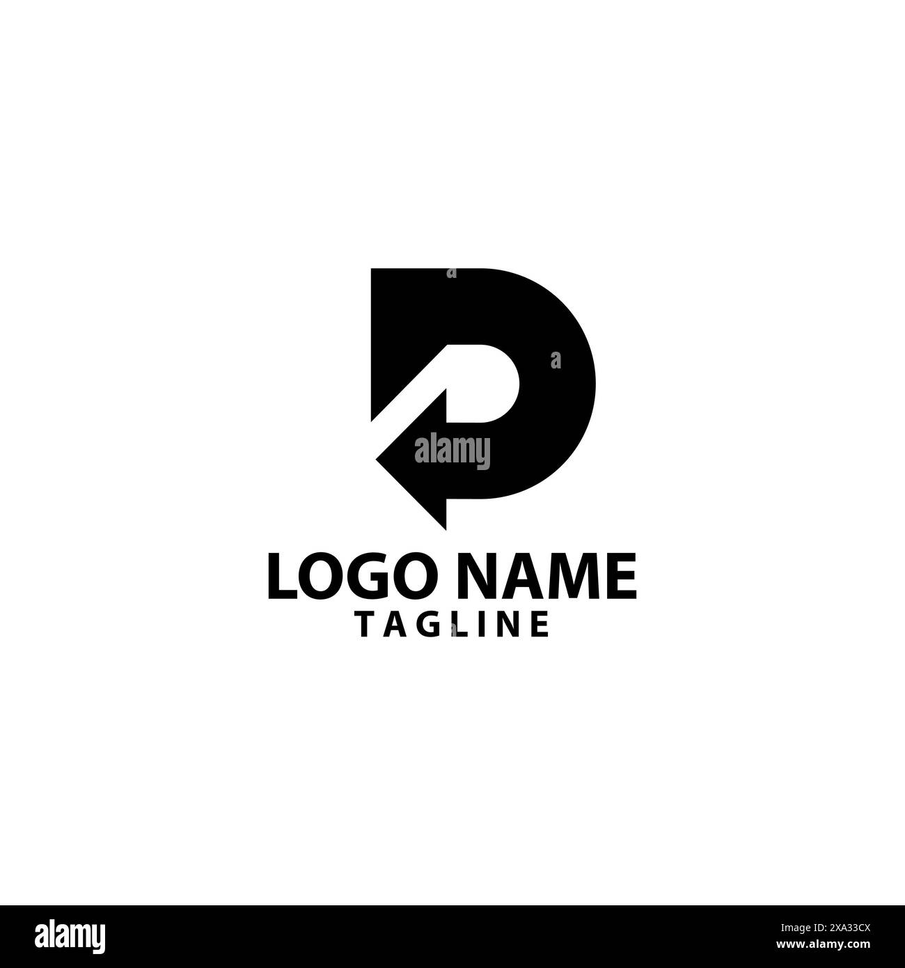 initial letter D arrow logo design vector Stock Vector Image & Art - Alamy