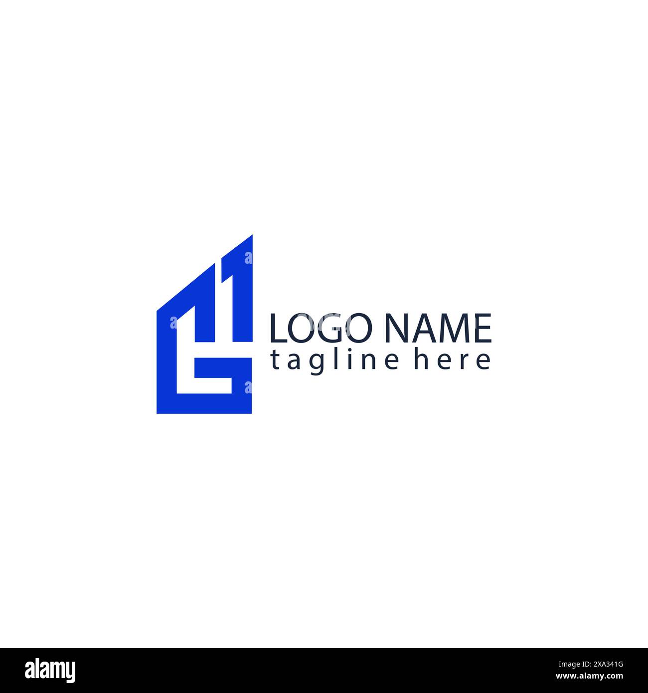 initial letter GH construction concept vector logo design Stock Vector ...