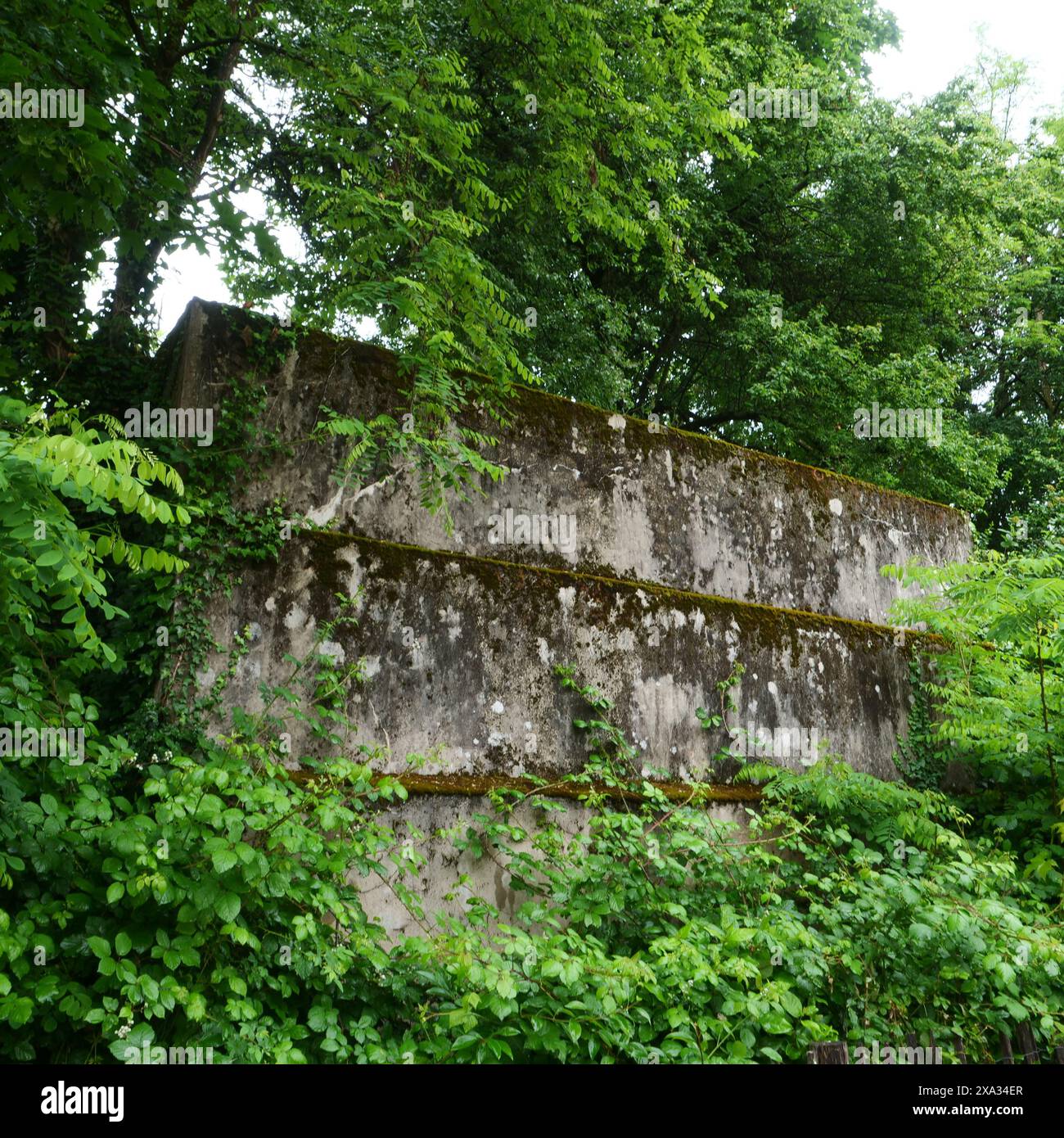 WWII German "Flak" gun basement, Bron fortress, Bron, France Stock ...