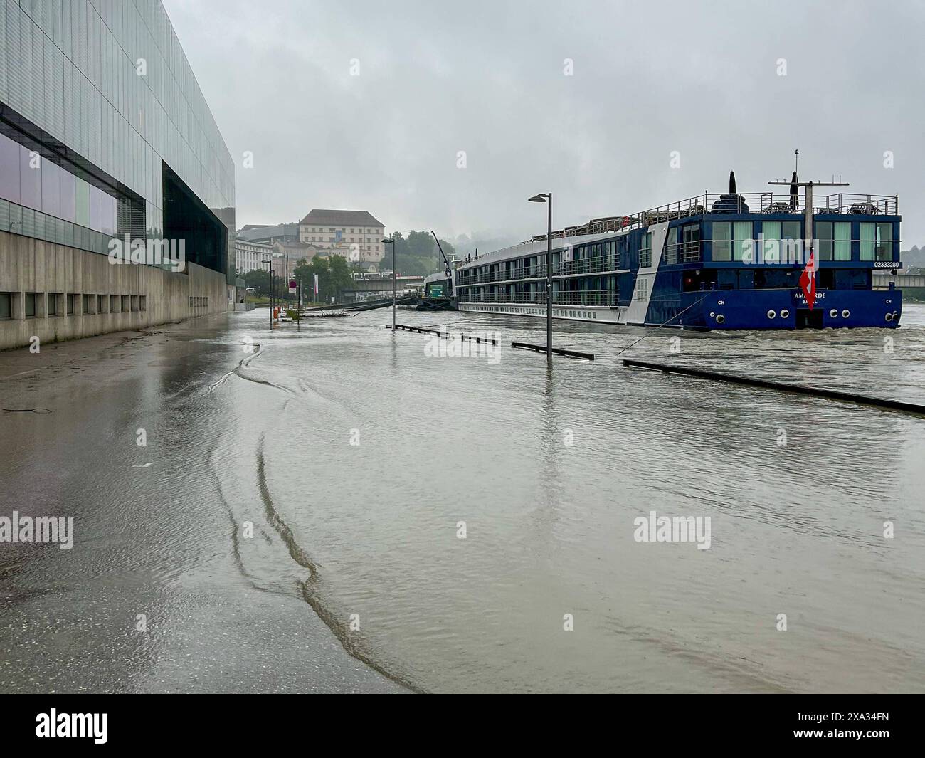 Linz, Urfahr, Hochwasser 04.06.2024, Linz, AUT, Urfahr, Hochwasser, im ...