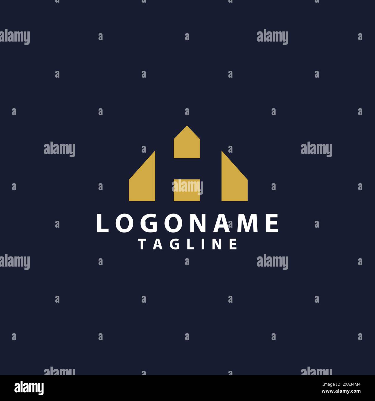 initial letter H modern element vector logo design Stock Vector Image ...