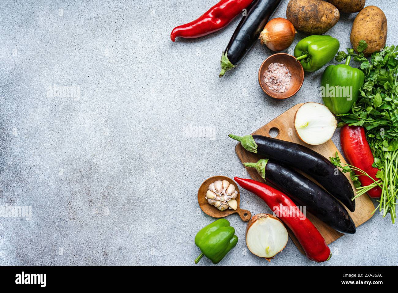 Vegetable still life with organic vegetables Stock Photo - Alamy