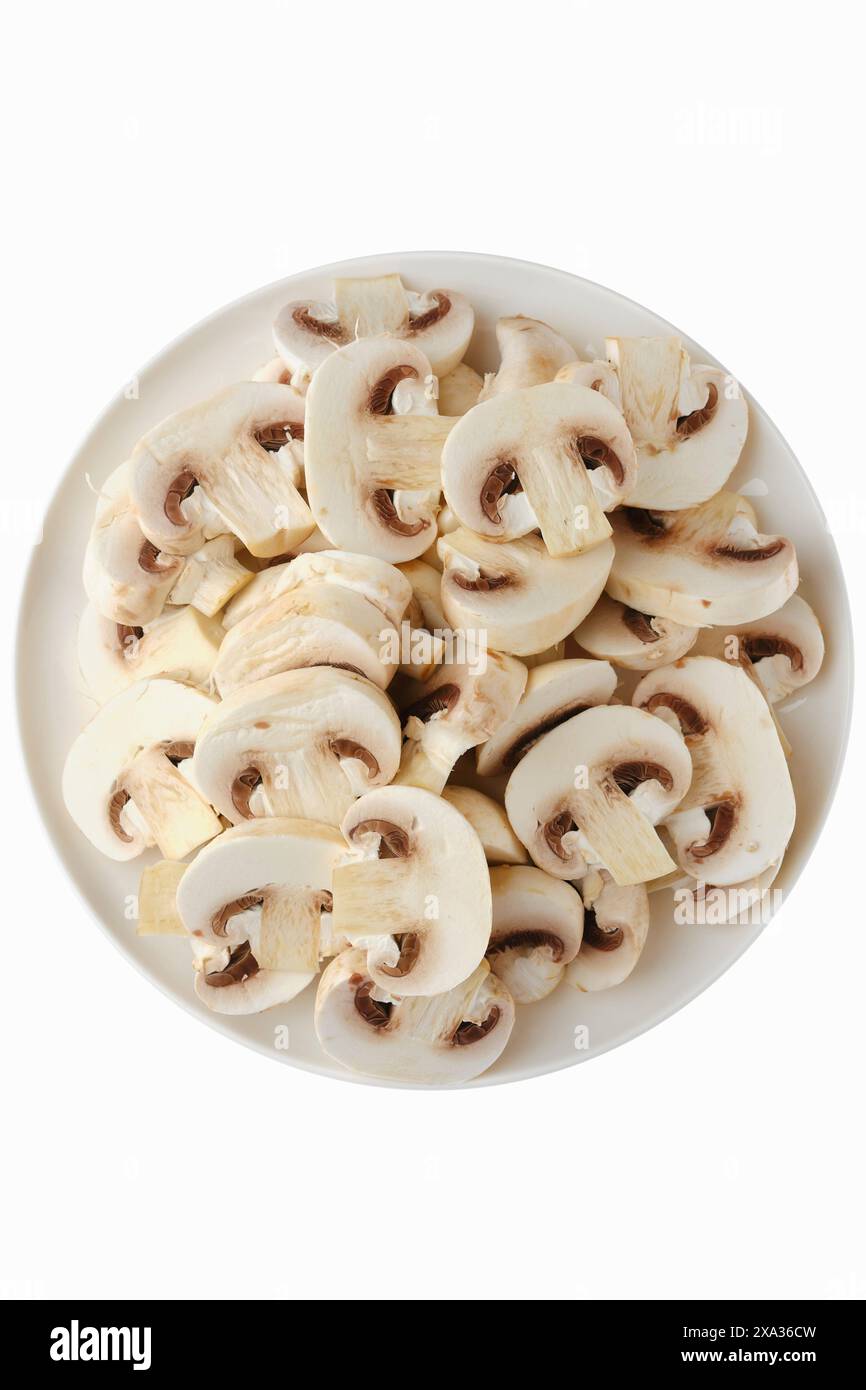 Plates of mushrooms Cut Out Stock Images & Pictures - Alamy