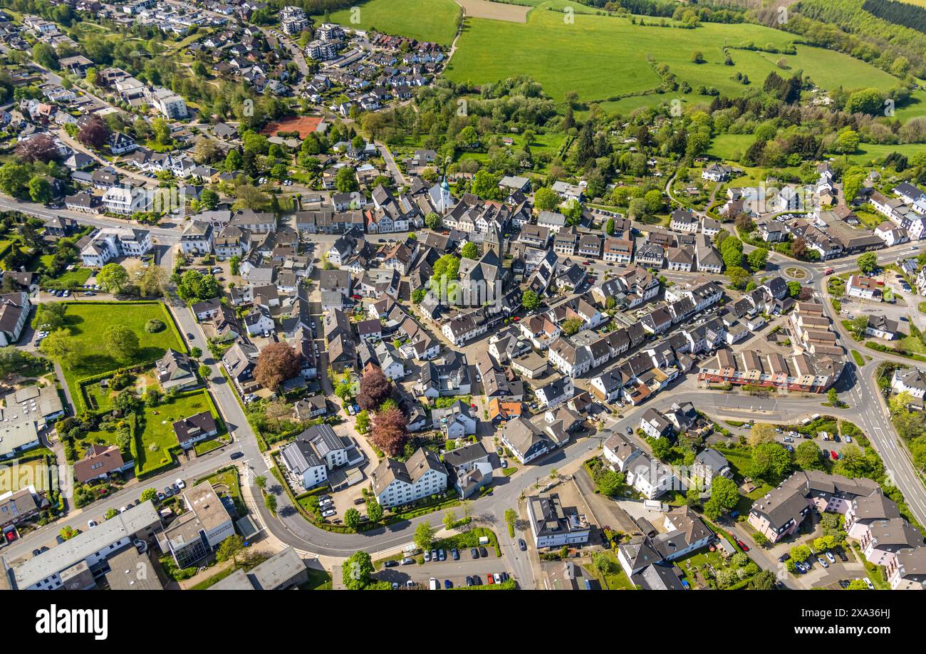 Aerial view, city center view residential area Westring and Ostring ...