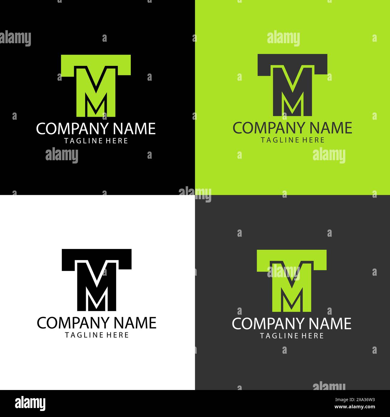 initial letter TM modern logo design vector Stock Vector Image & Art ...