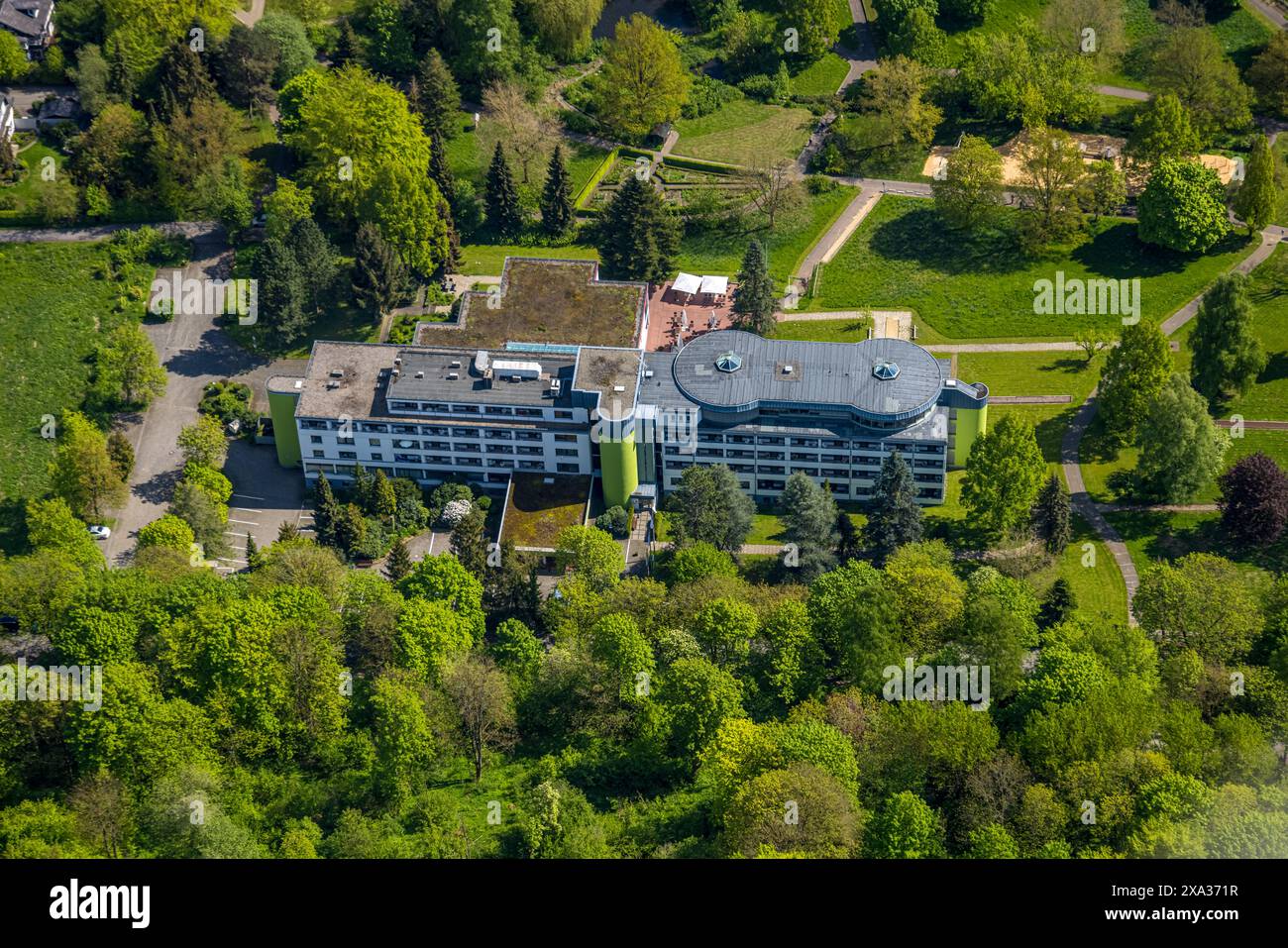 Aerial view, Hotel am Kurpark, Panoramahotel, Brilon, Sauerland, North ...