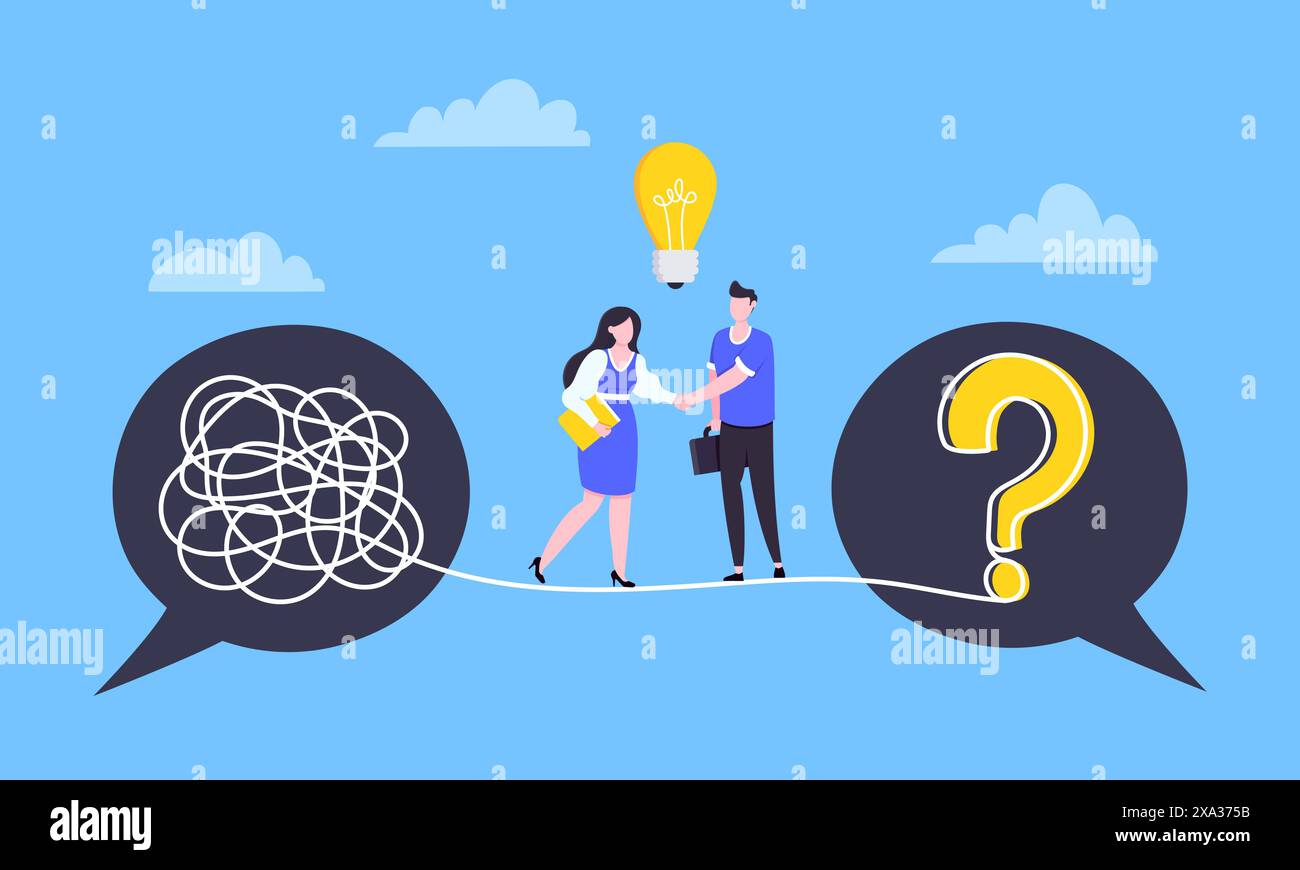 Understanding problem solution simplify challenge Stock Vector Image ...