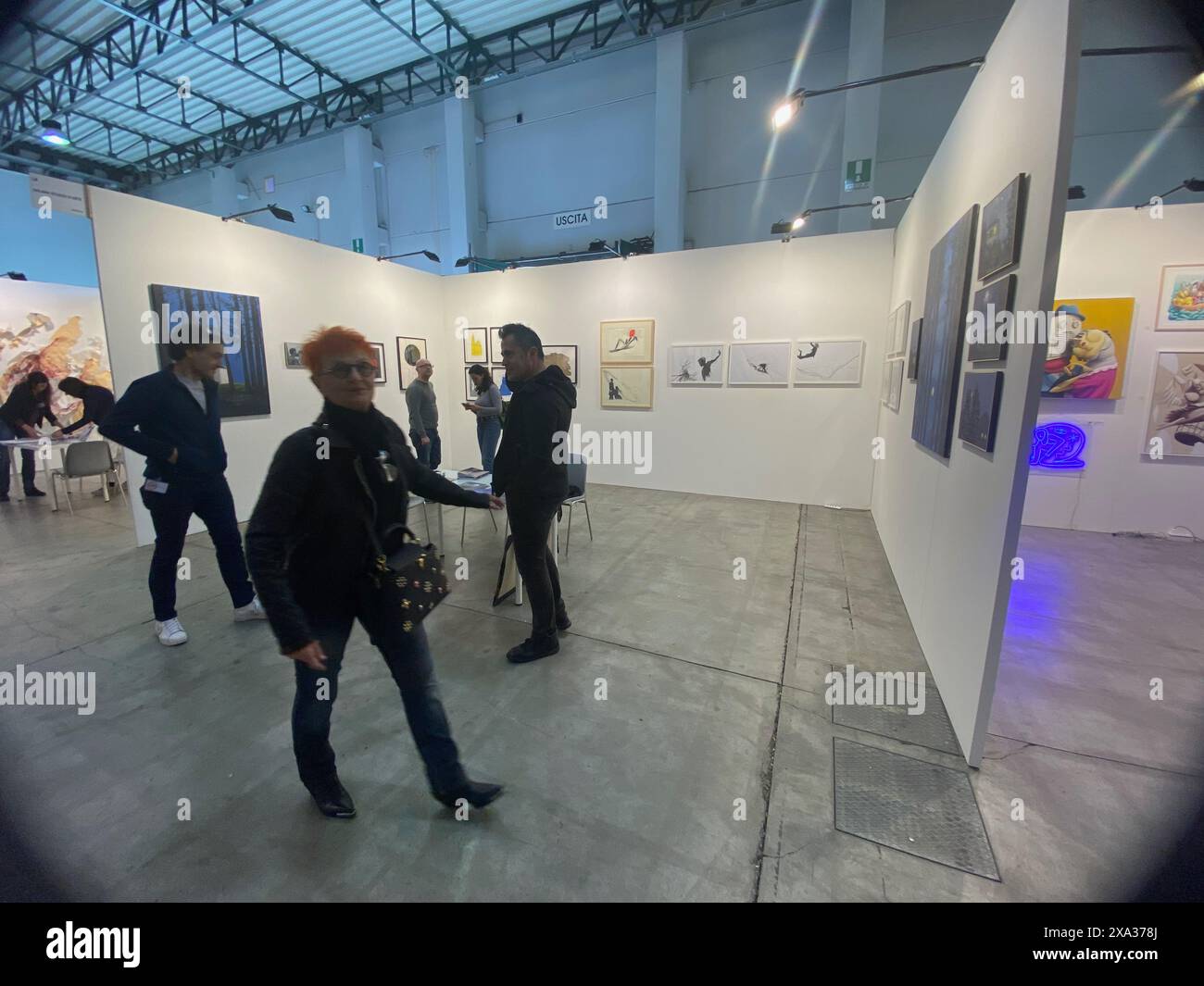 Cremona Italy - March 22nd 2024 Art Fair reportage. Visitors explore ...