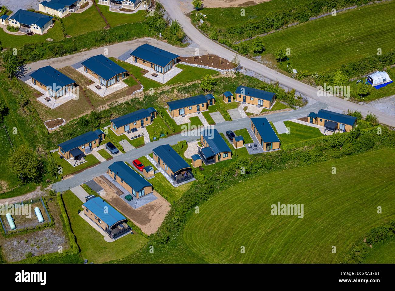 Aerial view, Sauerland Ferien Resort, camping park and vacation park ...