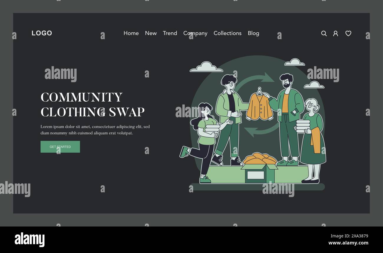 Sustainable Fashion concept. Community members engaging in clothing ...