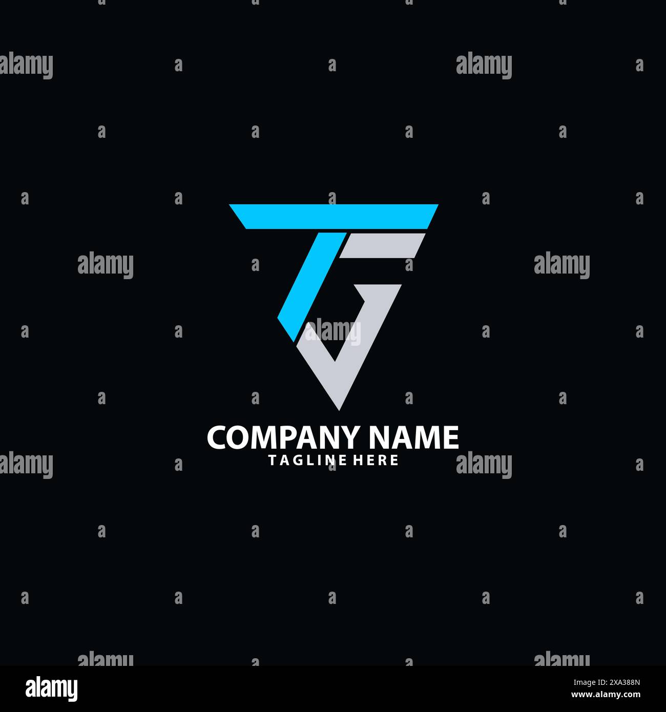 Initial modern TG triangle logo design vector Stock Vector Image & Art ...