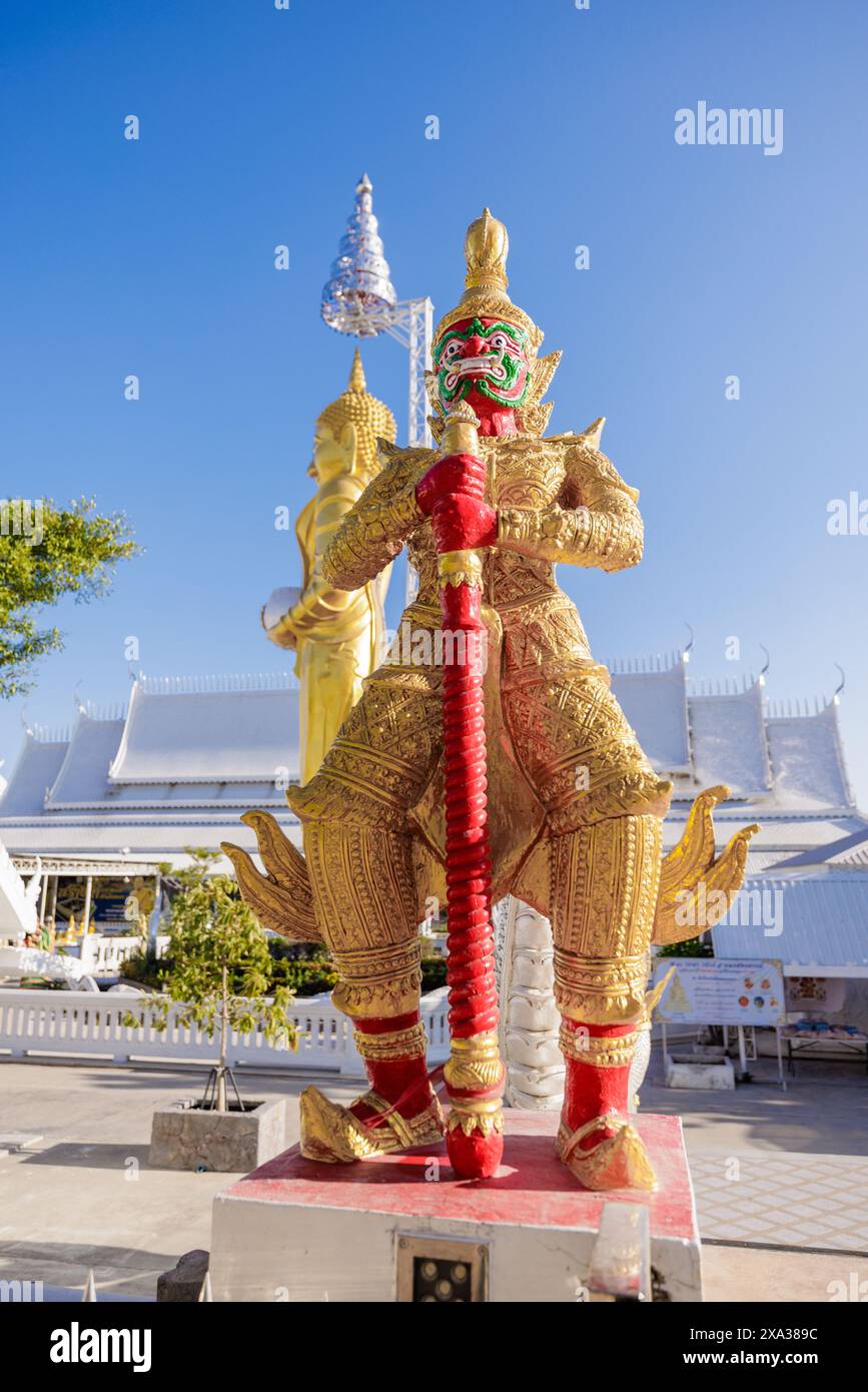 Traditional protector protecting the buddhist and hindu temple in ...