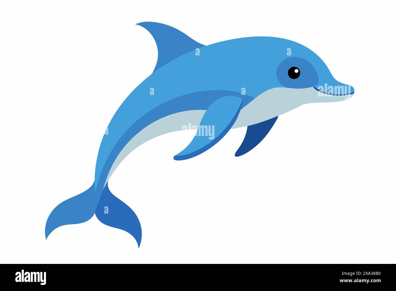 Dolphin illustration isolated on white background. Concept of marine ...
