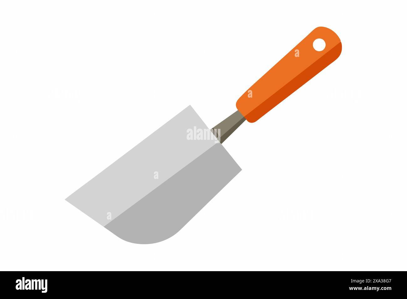 Putty knife isolated on white background. Hand tool for construction ...