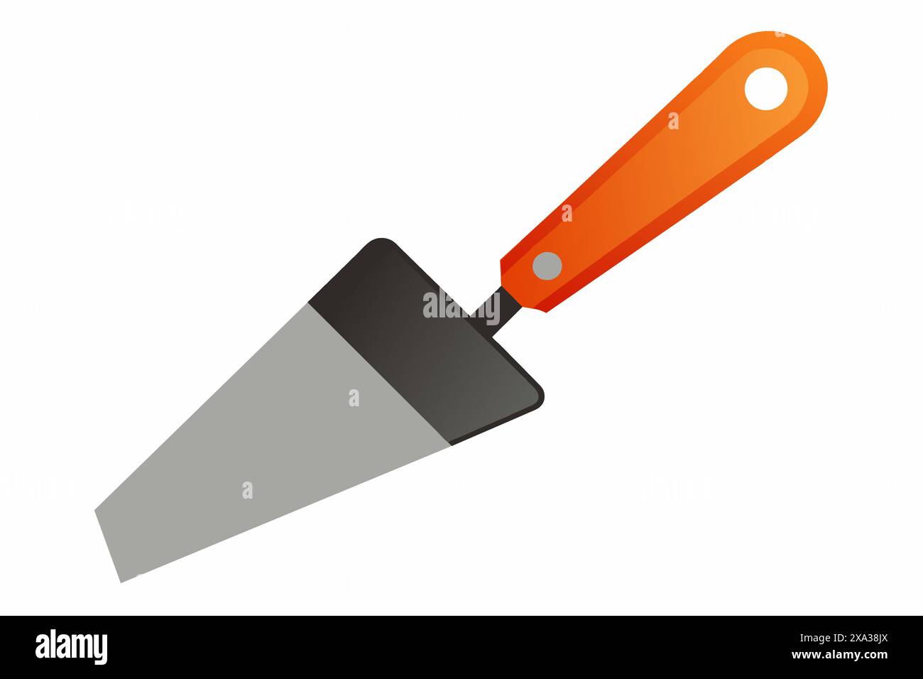 Putty knife isolated on white background. Hand tool for construction ...