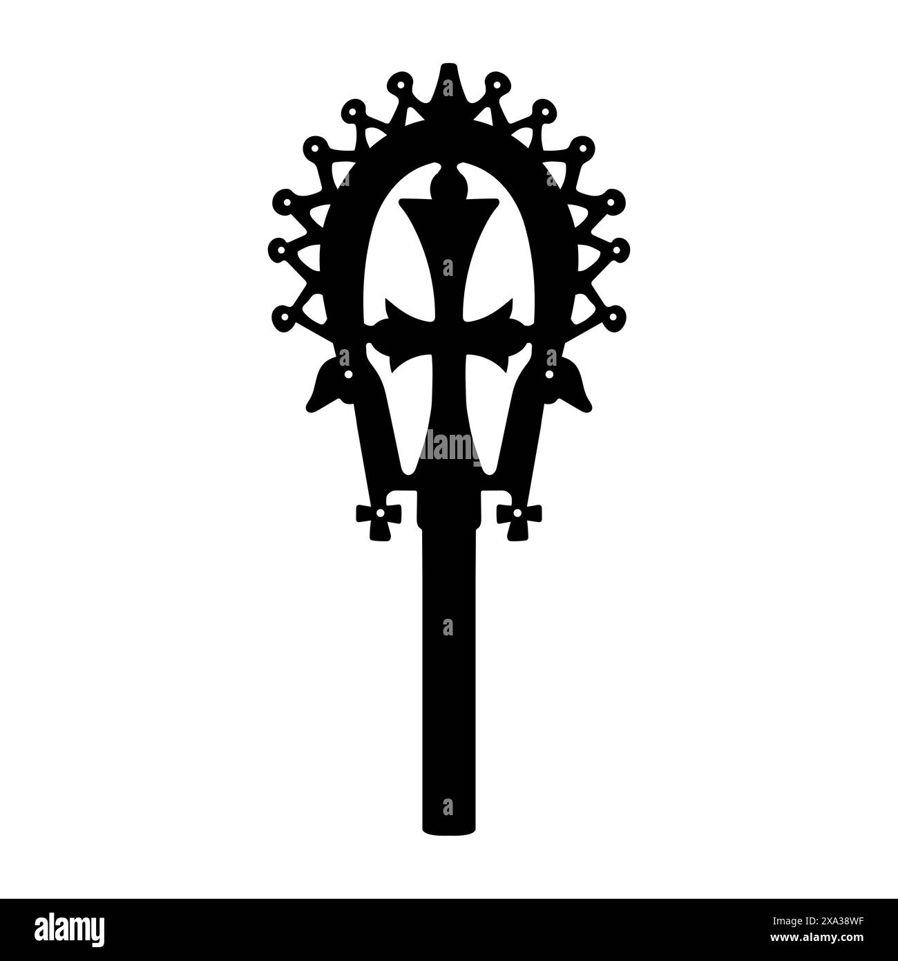 Rare animalistic cross shape, ornamental outline, unique symbol Stock ...