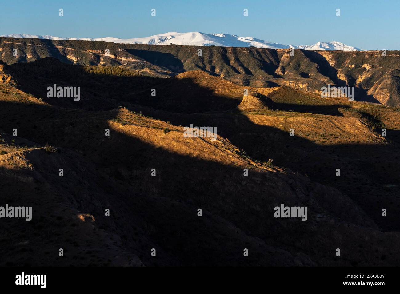 Las Majadillas, Gorafe desert, Gor river valley, Sierra Nevada in the ...