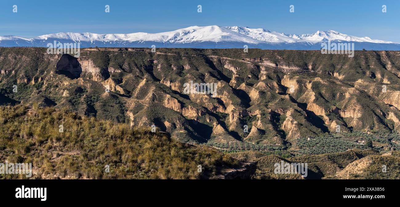 Las Majadillas, Gorafe desert, Gor river valley, Sierra Nevada in the ...