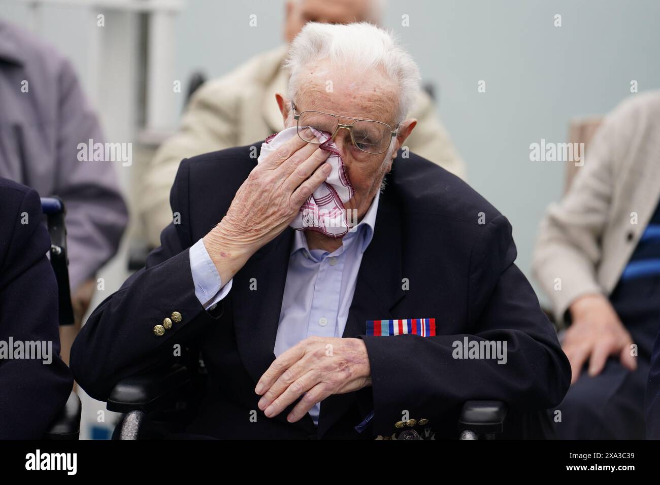 D-Day veteran Harry Birdsall, 98, from Wakefield, gets emotional as he ...