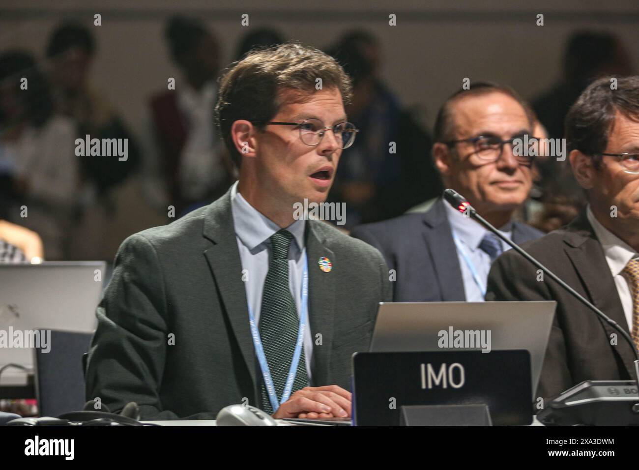 Bonn, Germany, Germany. 3rd June, 2024. A representative of the ...