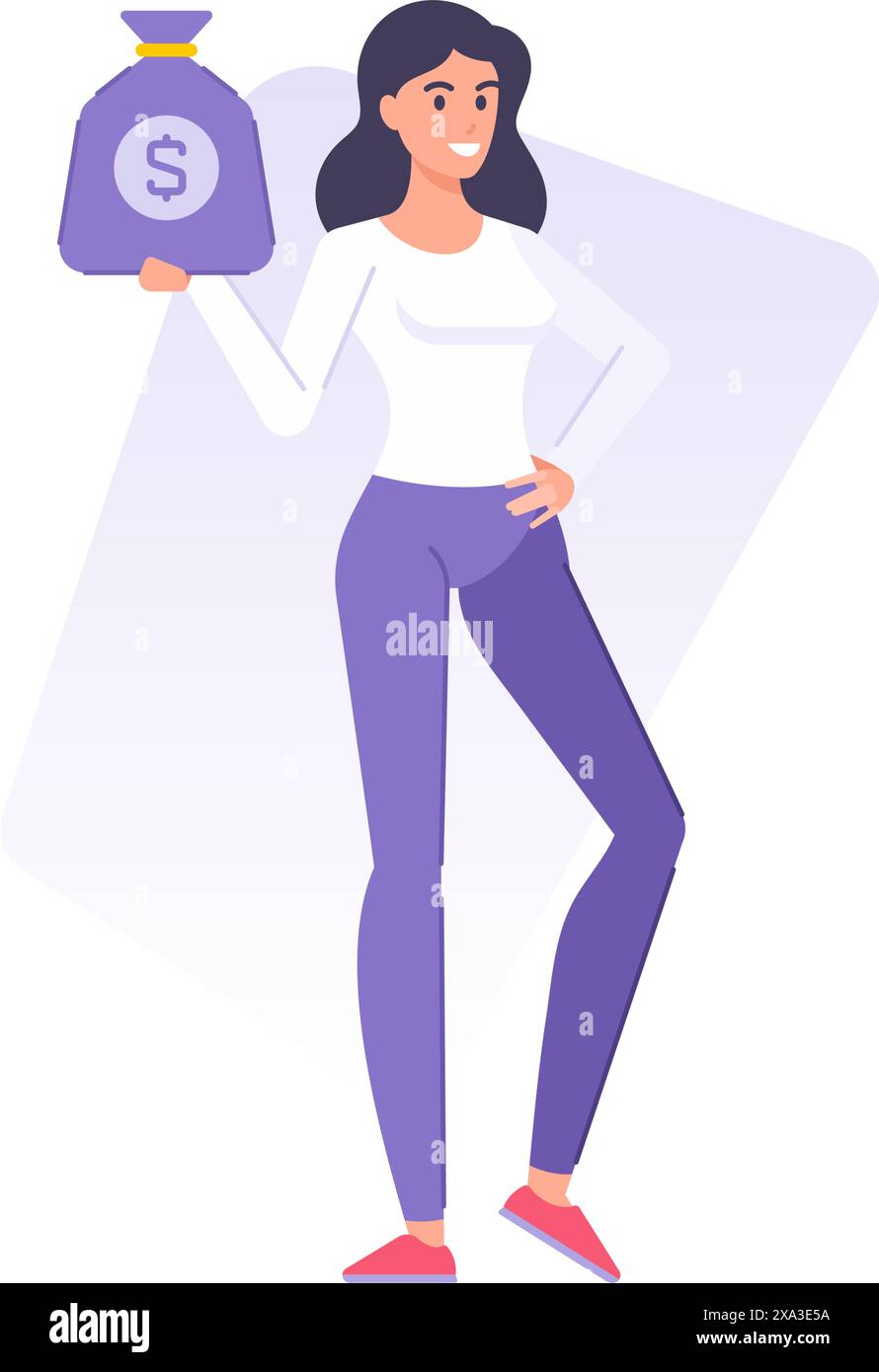 Rich woman cartoon hi-res stock photography and images - Alamy