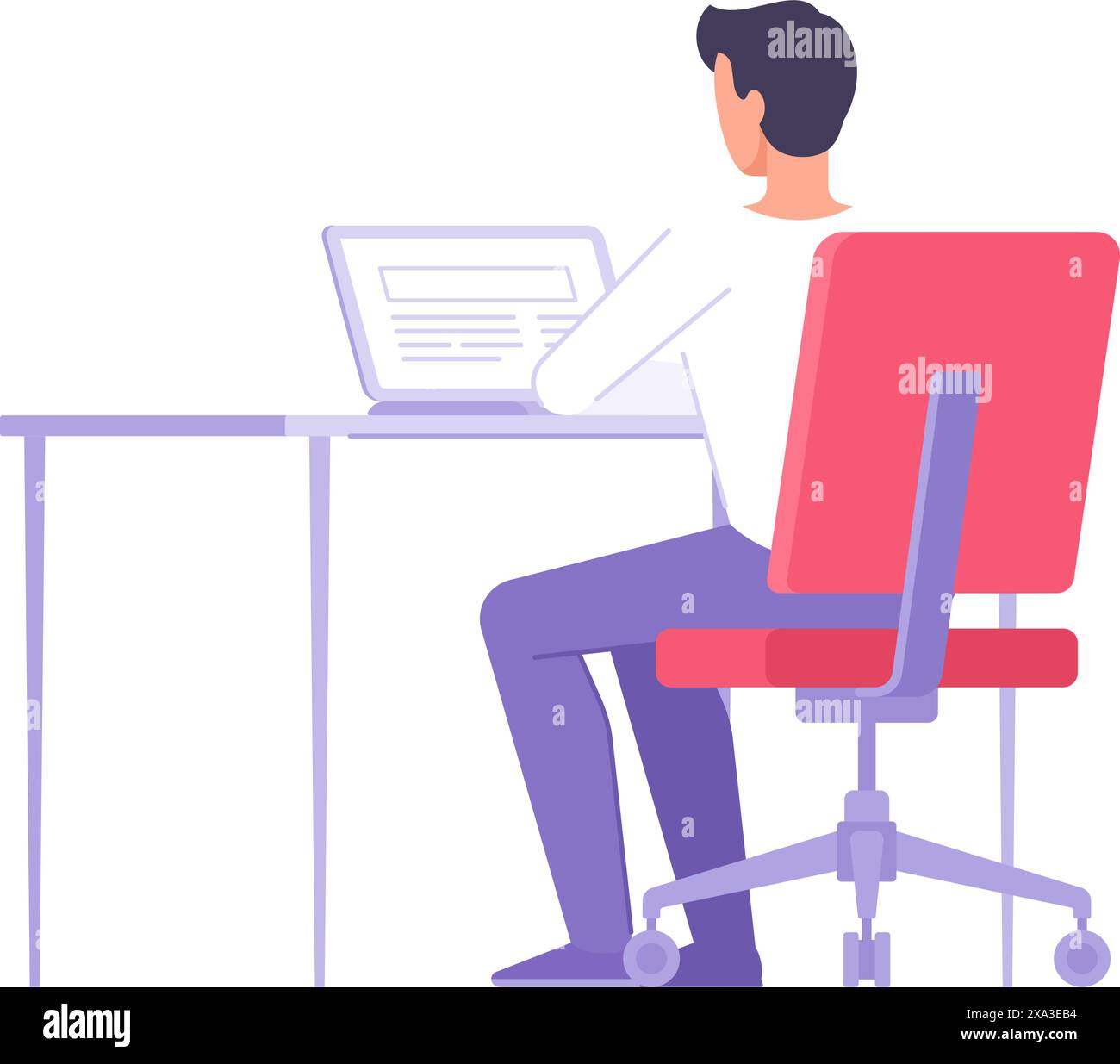 Modern male student studying remotely online distance education sitting ...