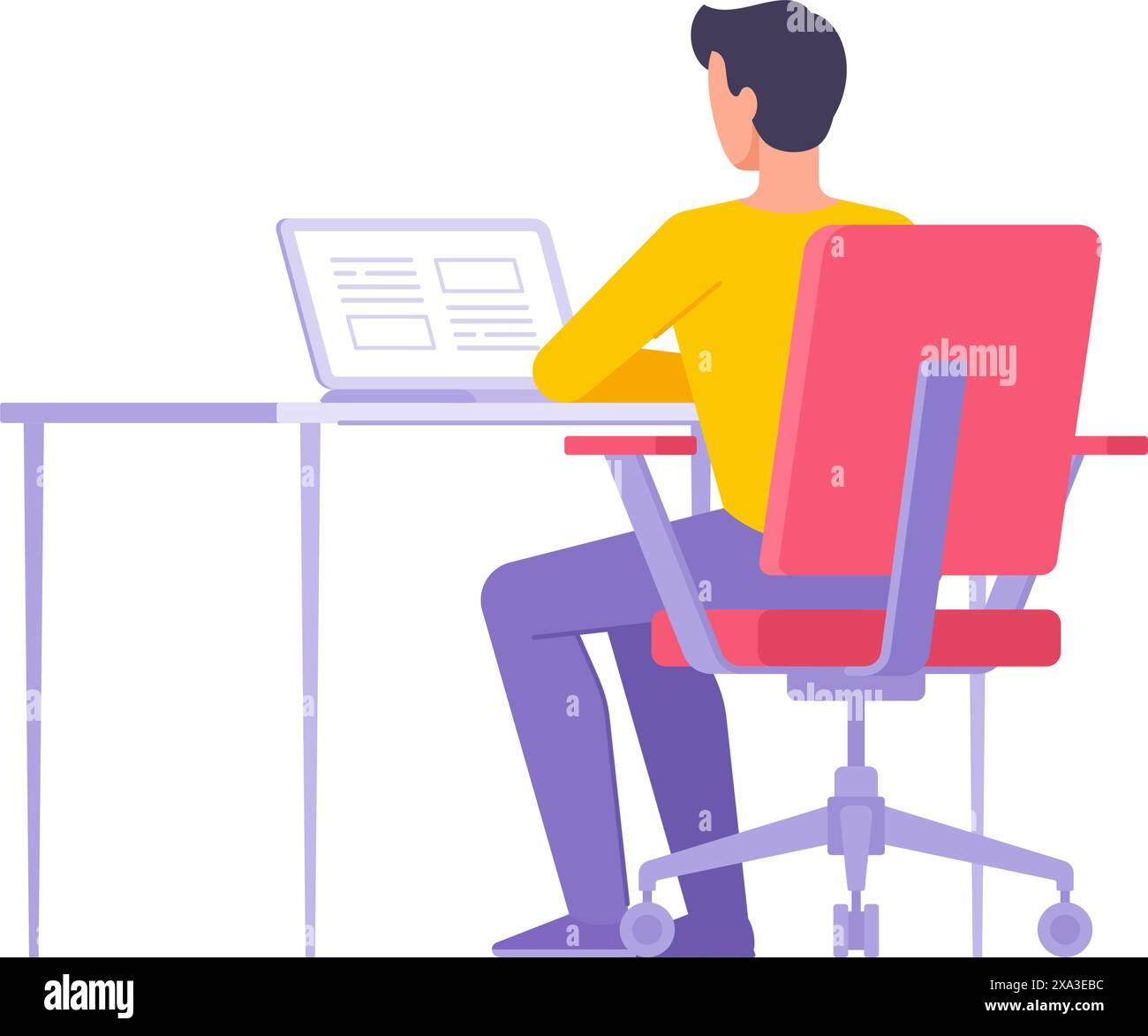 Male developer user business employee working on computer sitting at ... Male developer user business employee working on computer sitting at ...