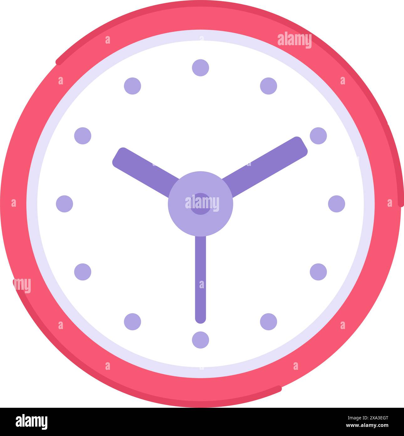 Classic circled wall watch with arrows for checking time vector flat ...