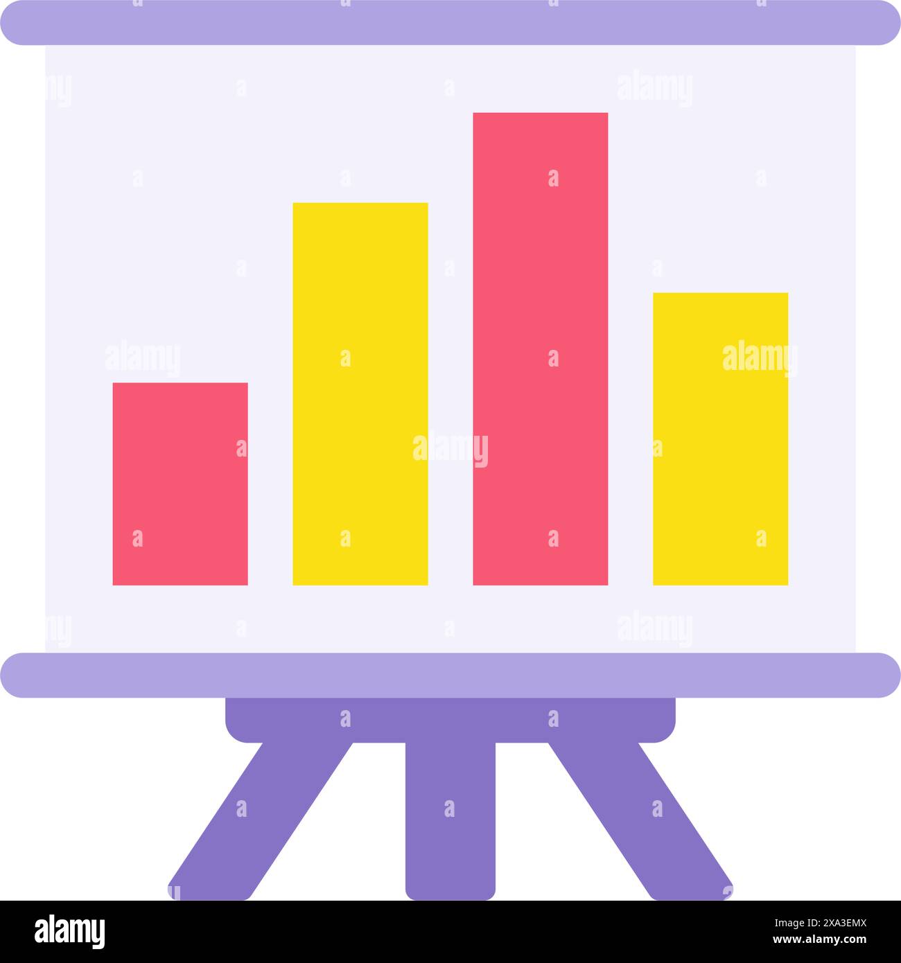 Business presentation board with graphs vector flat illustration. Flip ...