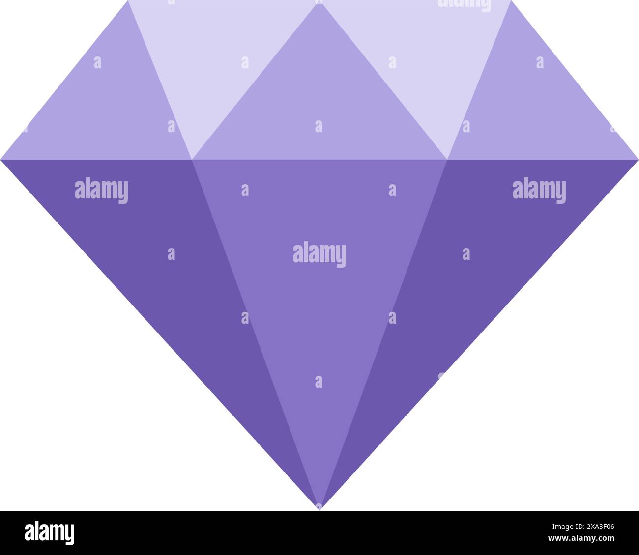 Huge bright purple gem vector flat illustration. Jewellery diamond ...