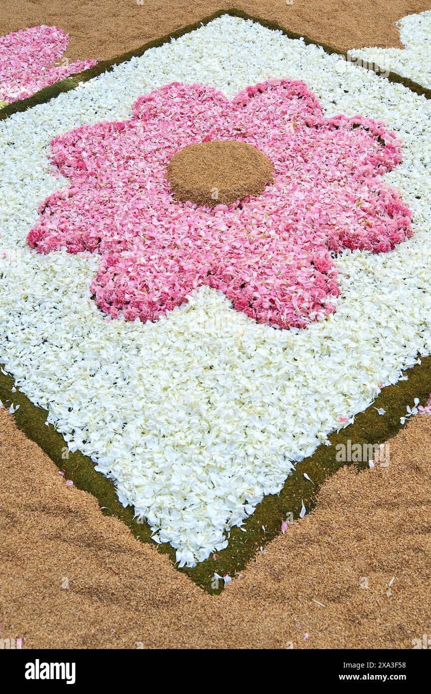 Detailed life-size floral composition for festivals or competitions ...