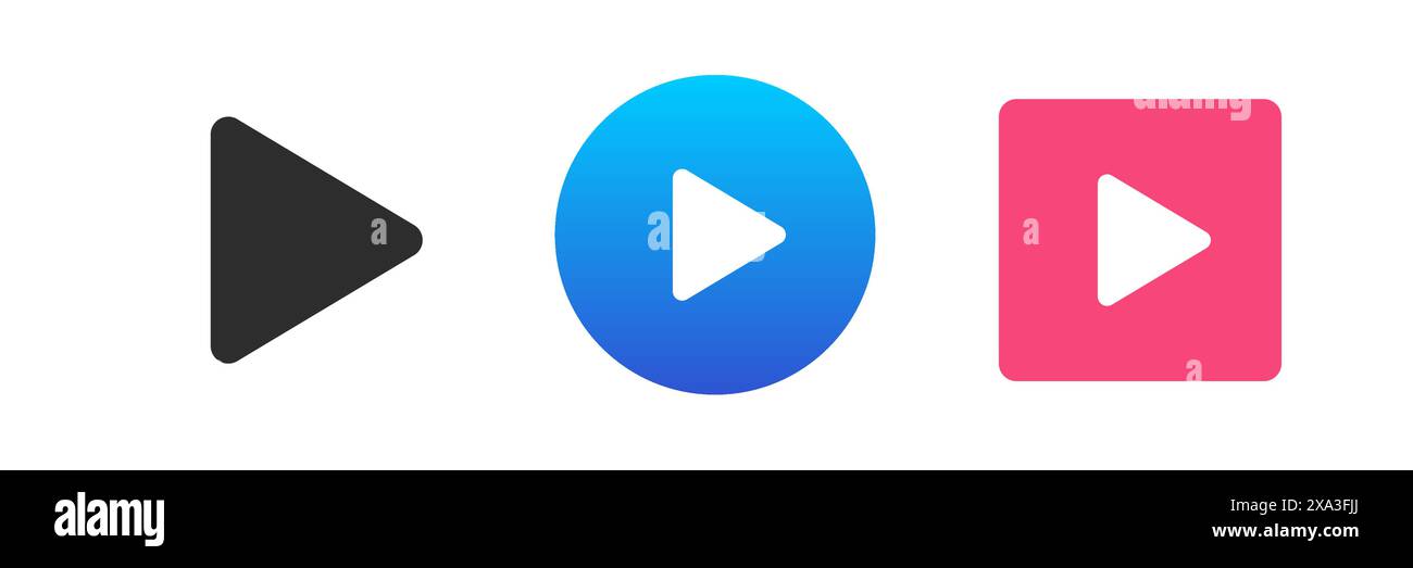 Play button right arrow pointer multimedia cyberspace navigation ...