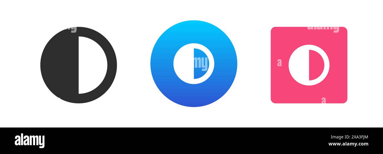 Contrast settings digital device screen control exposure edit icon set ...