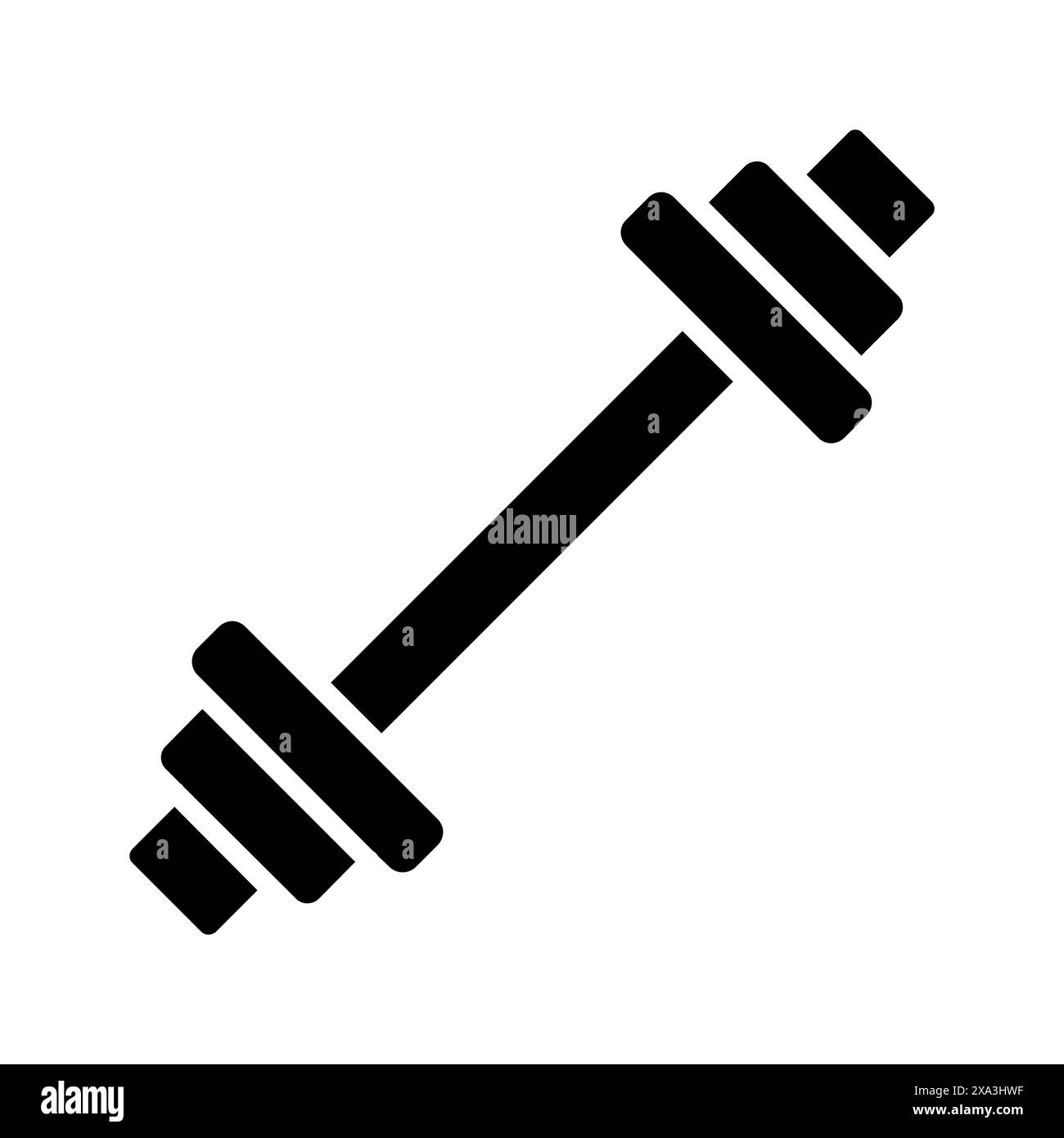 Dumbbell set icon. Weight training, fitness equipment, gym accessory, strength training, workout ...