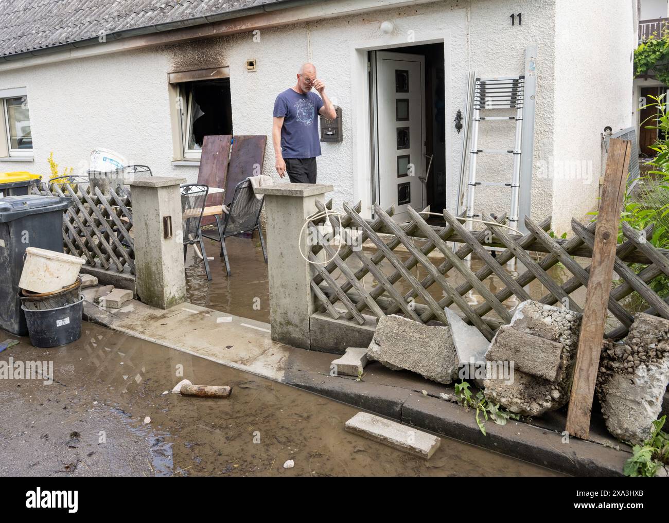 04 June 2024, Bavaria, Offingen: Frank Anschütz stands in front of his ...