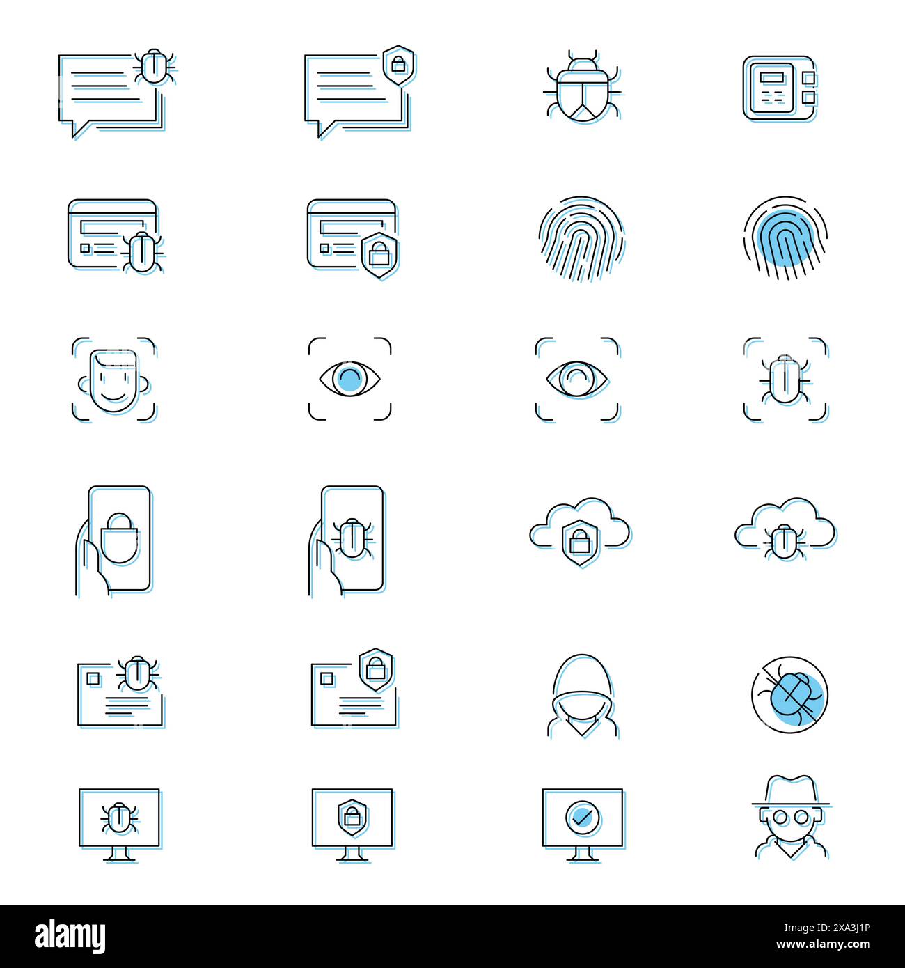 Virus symbol computer protection cyber Stock Vector Images - Alamy